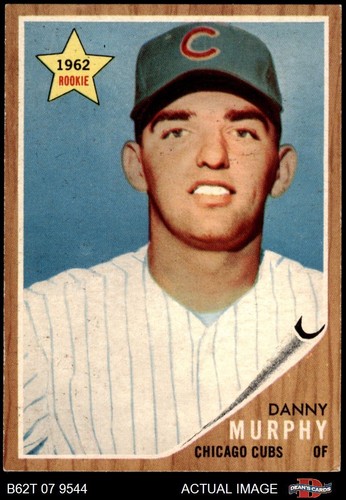 1962 Topps #119 Danny Murphy Green Tint Cubs RARE VARIATION 6.5 - EX ...