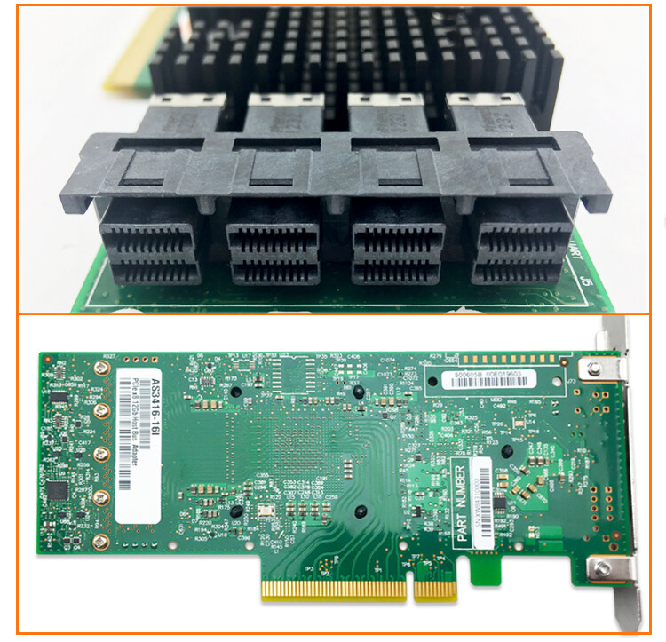 LSI 9400-16i SATA/SAS HBA Controller RAID 12 Gbps PCIe 16 Port Support ...