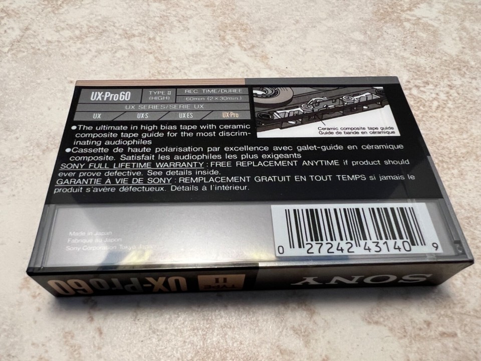 SONY UX-PRO 60 Cassette Type II CrO2 Ceramic Tape Guide High Bias | eBay
