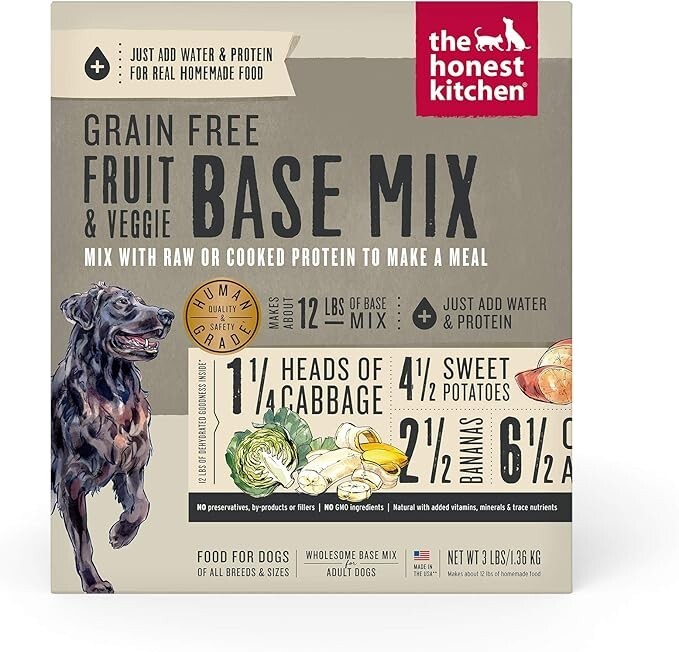 The Honest Kitchen Human Grade Dehydrated Grain Free Base Mix for Dogs ...