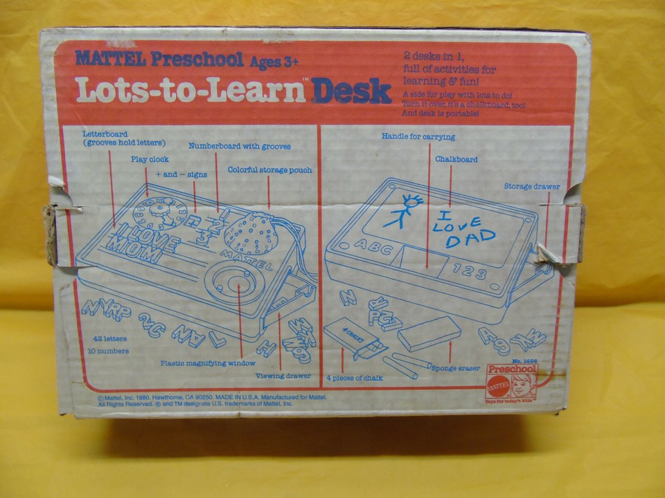 Mattel PreSchool Lots to Learn Desk. Complete with box and instruction ...