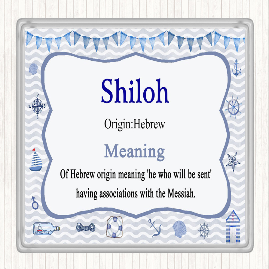 Shiloh Name Meaning Drinks Mat Coaster Nautical | eBay UK