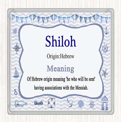 Shiloh Name Meaning Drinks Mat Coaster Nautical | eBay