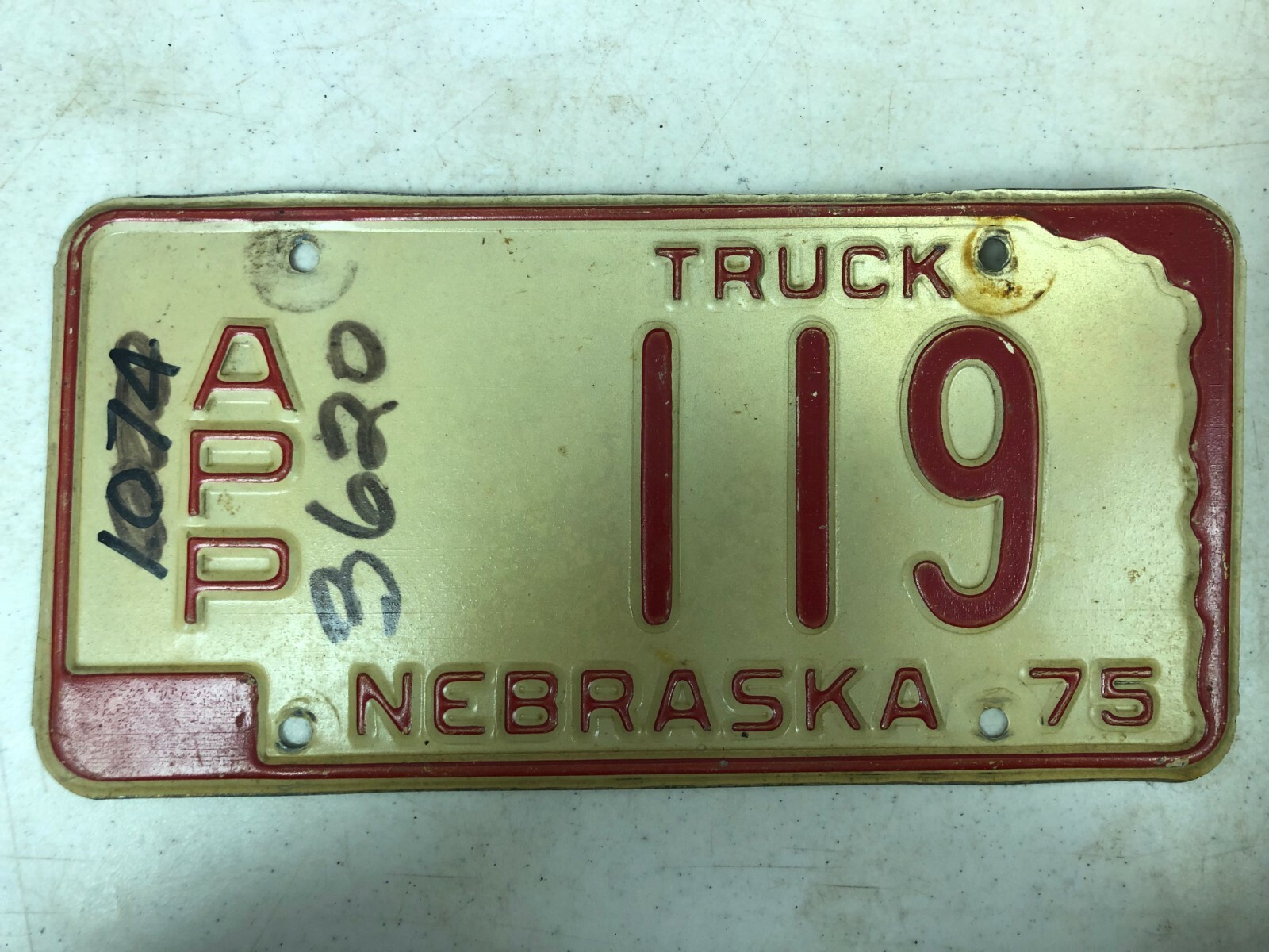 1975 NEBRASKA Apportioned Truck License Plate 119 | eBay