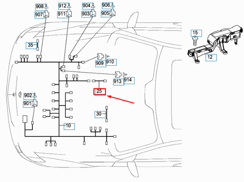 MERCEDES-BENZ B W246 Oil Pump Adapter Wiring Harness A2701502900 NEW ...