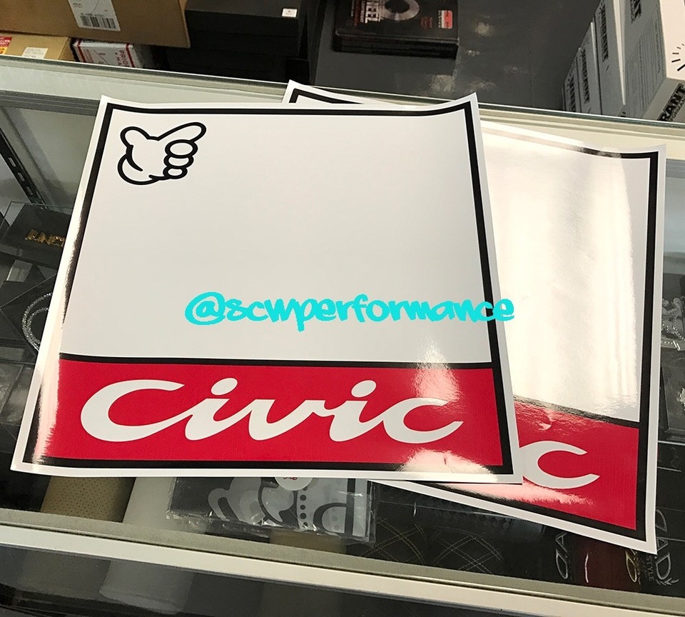 JDM HONDA CIVIC JAPAN KANJO STICKERS SET MUGEN SPOON FEELS ARC EG EF ...