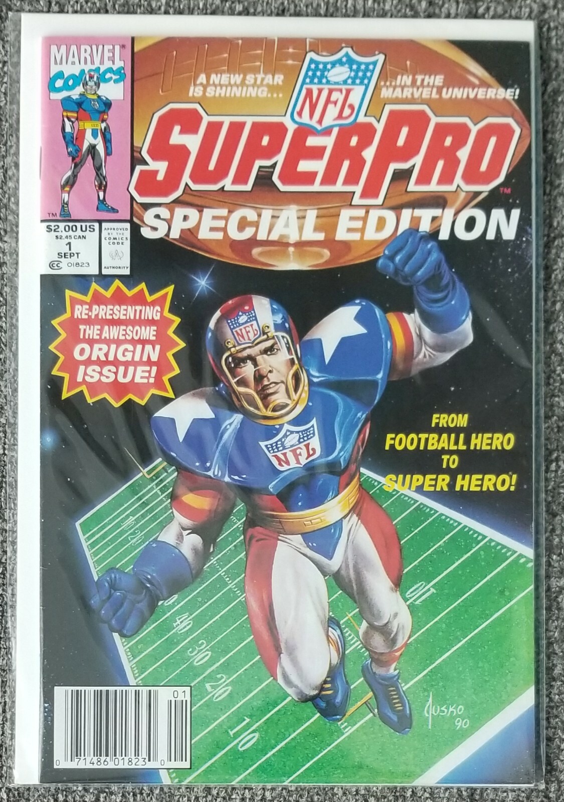 Marvel Comic Book....NFL SuperPro Special Edition #1, September 1991 ...