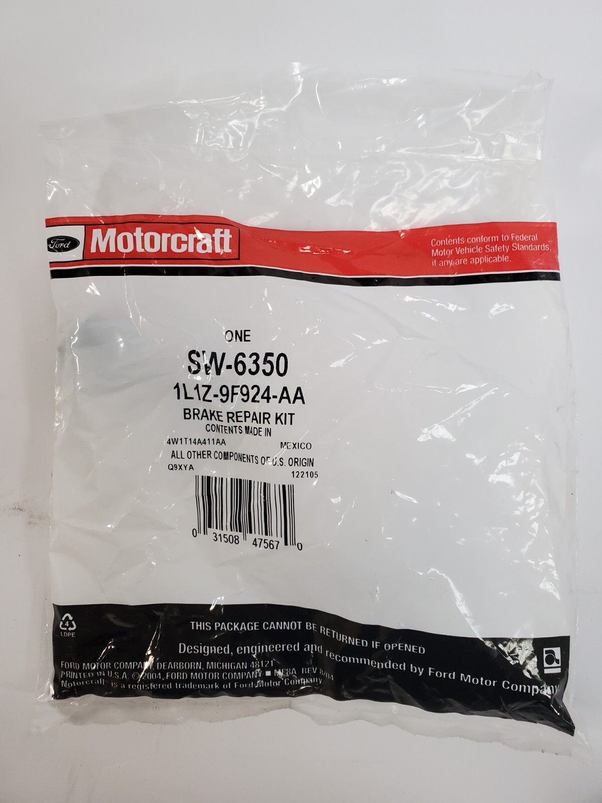 Ford Motorcraft Cruise Control Brake Switch Repair Kit SW6350 ...