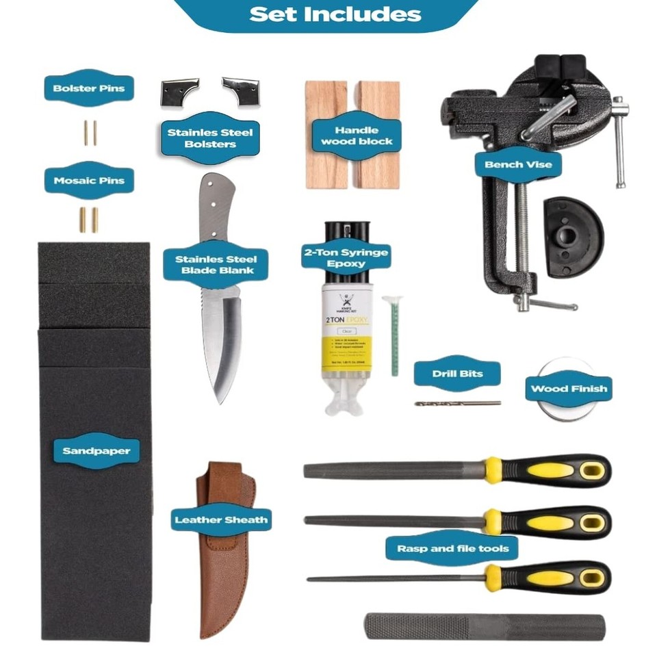 Knife Making Kit DIY Gift for Men - Gift Set with Complete Tools ...