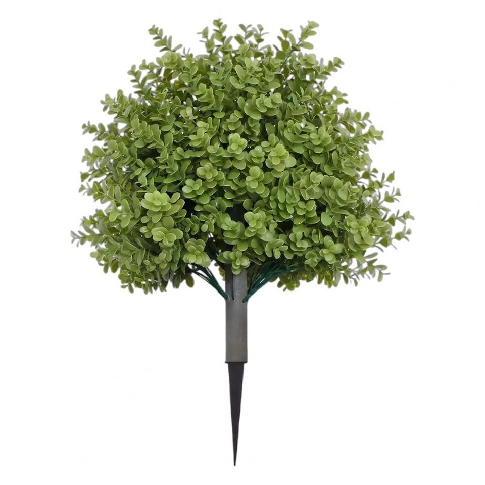 Boxwood Ball Topiary Ground Spike Tree UV Resistant Plastic Textured ...