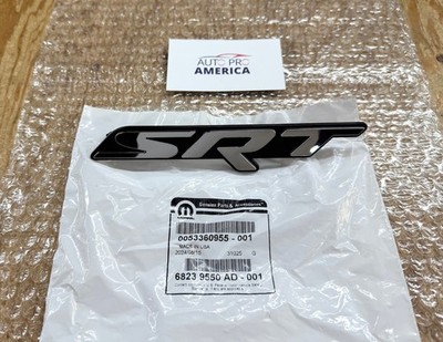 2015-2018 DODGE CHALLENGER CHROME & BLACK SRT GRILLE EMBLEM MOPAR OEM ...