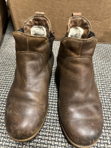 UGG Bonham II Brown Leather Shearling Ankle Boots 1013893 Womens Size 8 ...
