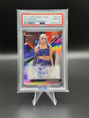 Liv Morgan Topps Finest WWE Auto On Card Card RA-LM Auto PSA 10 | eBay