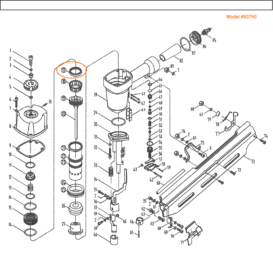 Replacement Cylinder Seal for Central Pneumatic Harbor Freight 93760 ...