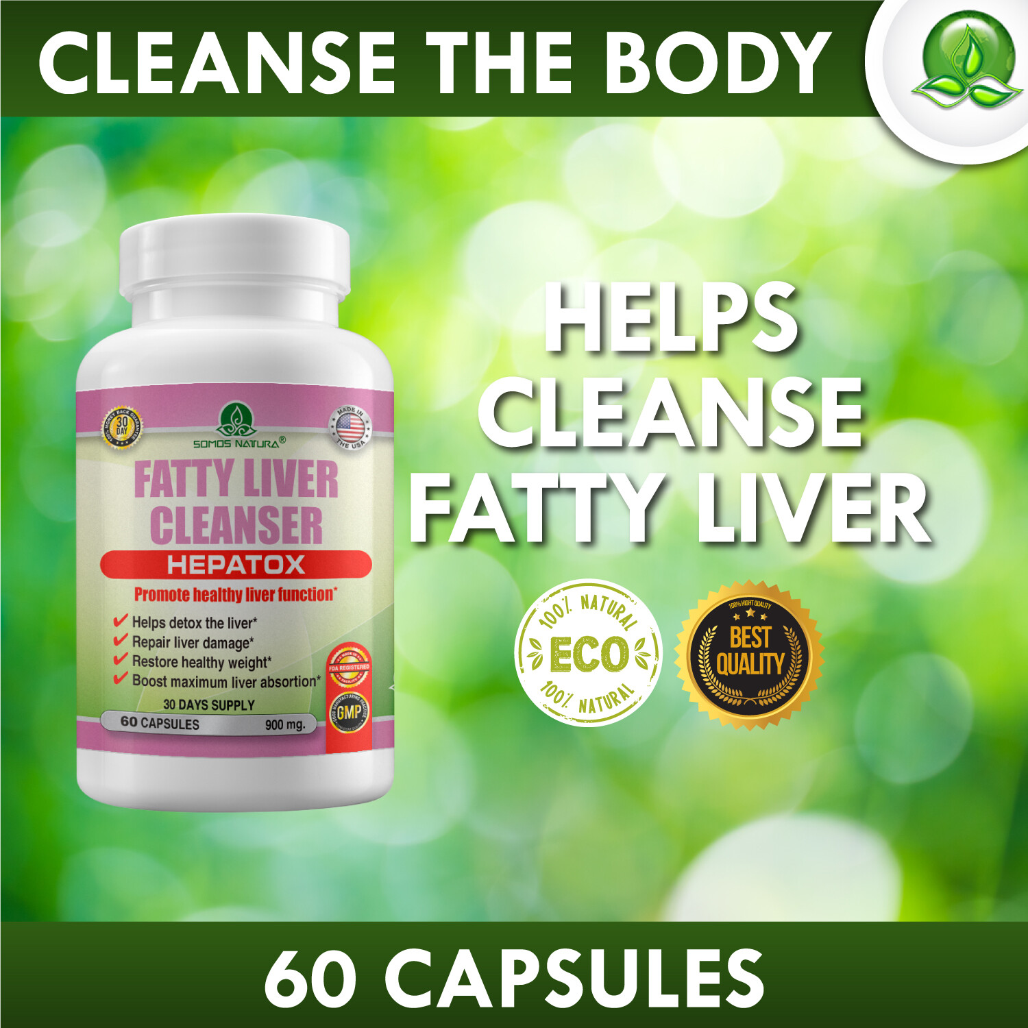 HEPATOX - Help with Liver and Kidney Cleansing - Somos Natura -60 ...