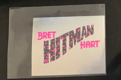 WWF MERLIN 1992 BRET HITMAN HART WRESTLING FOIL STICKER SHINY 38 HASBRO ...
