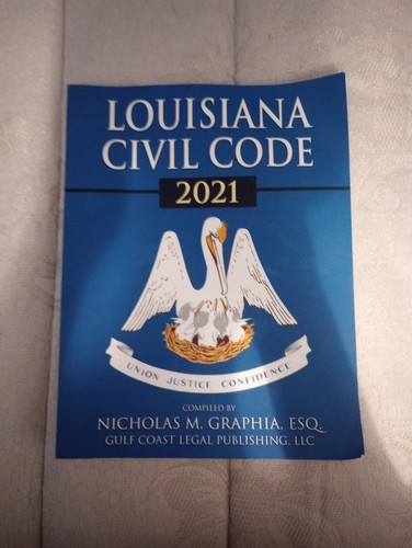 Louisiana Civil Code 2021 by Graphia, Nicholas M., | eBay
