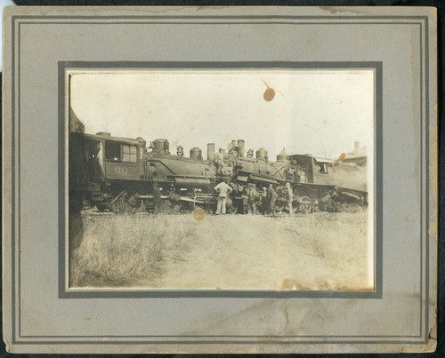 1903 Railroad train wreck outside of Gordon Nebraska Head-on collision ...