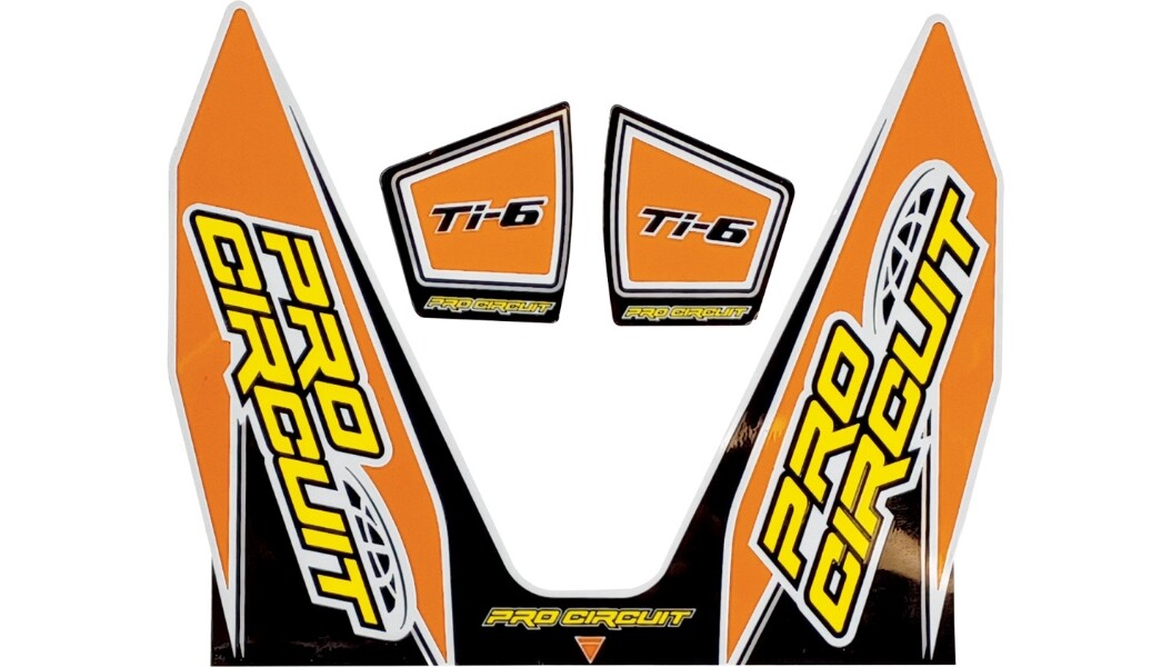 Pro Circuit - DC22TI6-ORANGE - Ti-6 Exhaust Decal, Orange for sale ...