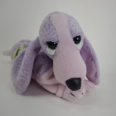 Applause Violet Hush Puppies Bean Bag Plush Purple Bassett Hound Toy 6 ...