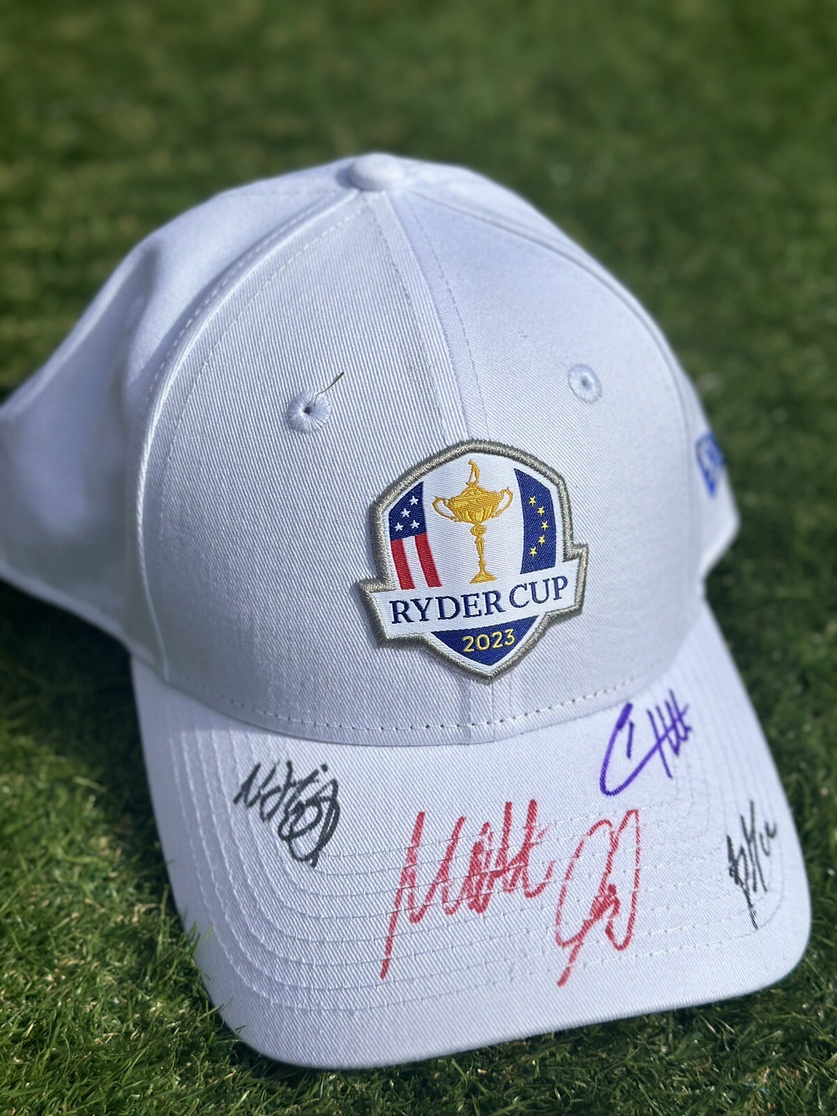 Ryder Cup Signed Hat Cap Macintyre Højgaard Fitzpatrick Hatton ...