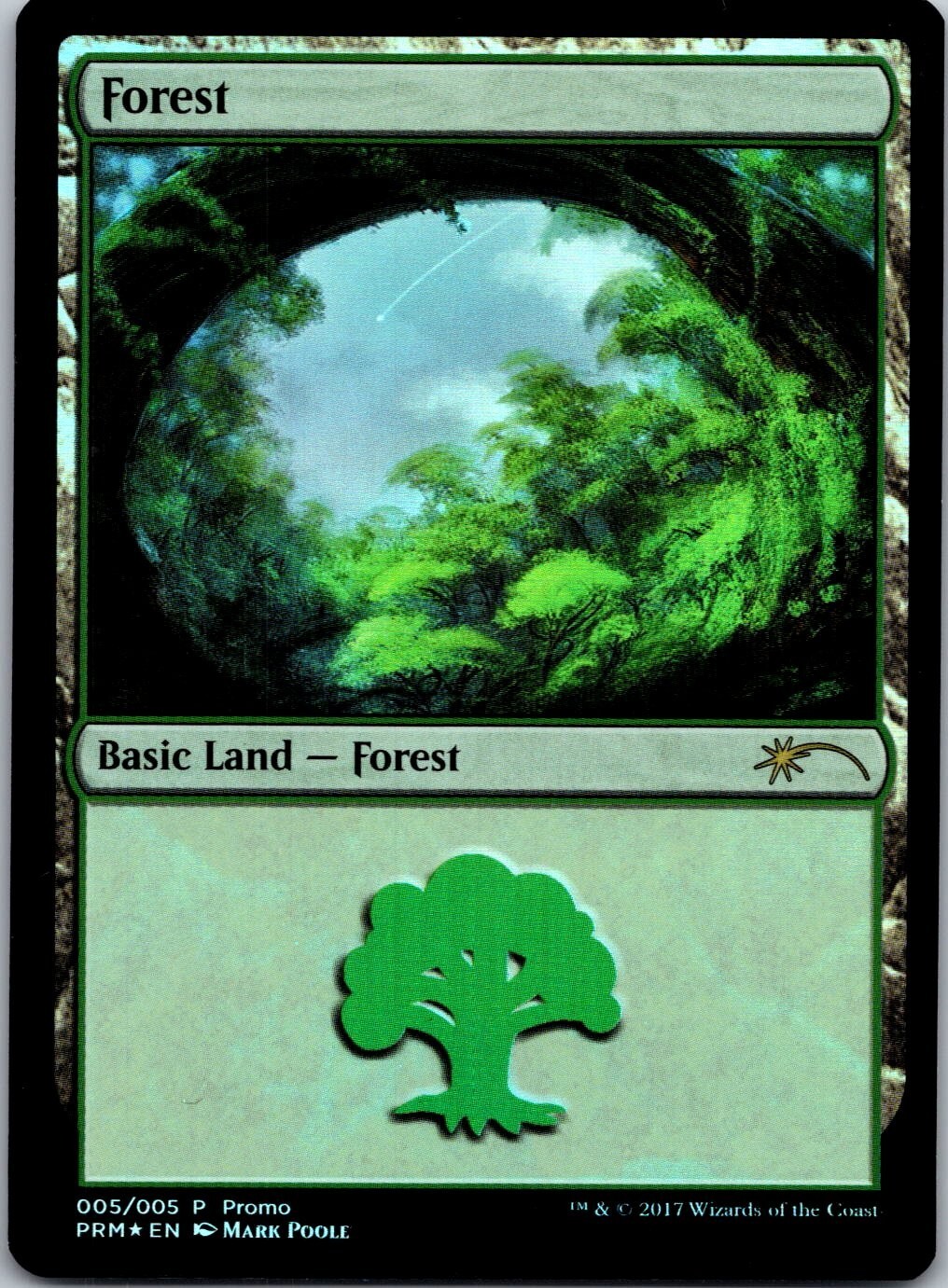Magic the Gathering Forest Gift Box 2017 Promo Foil MTG Free Shipping ...