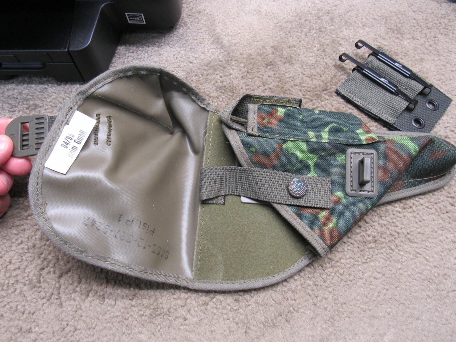 West German P38 P1 Flecktarn Holster Bundeswehr W/ Alice clip Adapter ...
