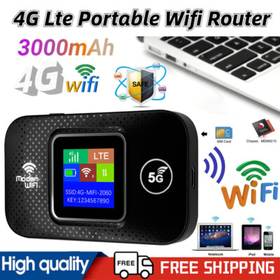 Portable Unlocked 4G LTE Mobile Broadband WiFi Wireless Router Hotspot ...