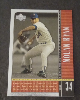 NOLAN RYAN 2000 UPPER DECK LEGENDS | eBay
