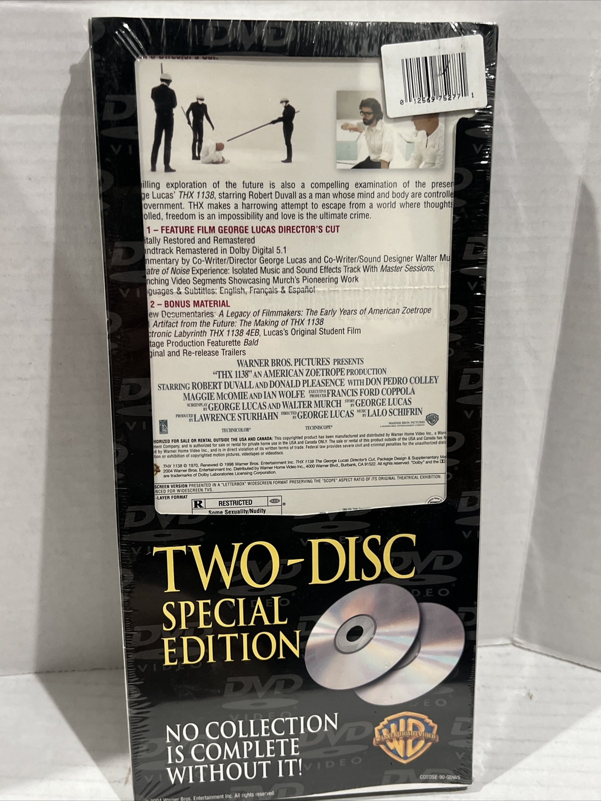 THX 1138 Long Box DVD NEW 2 Disc Robert Duvall George Lucas Director ...