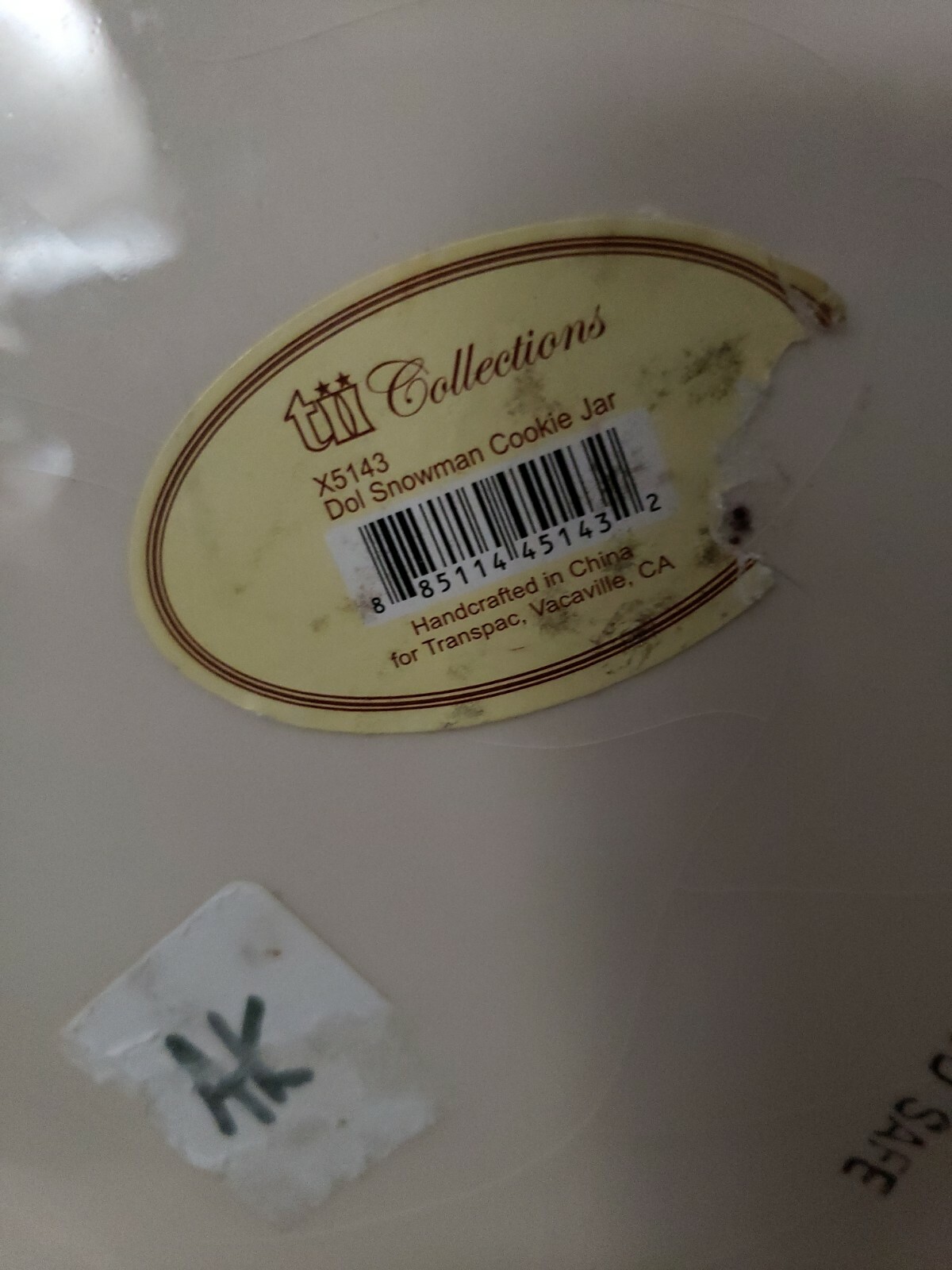 Vintage~Tii Collections~2PC~6.75" Snowman Ceramic Cookie Jar (B11) | eBay