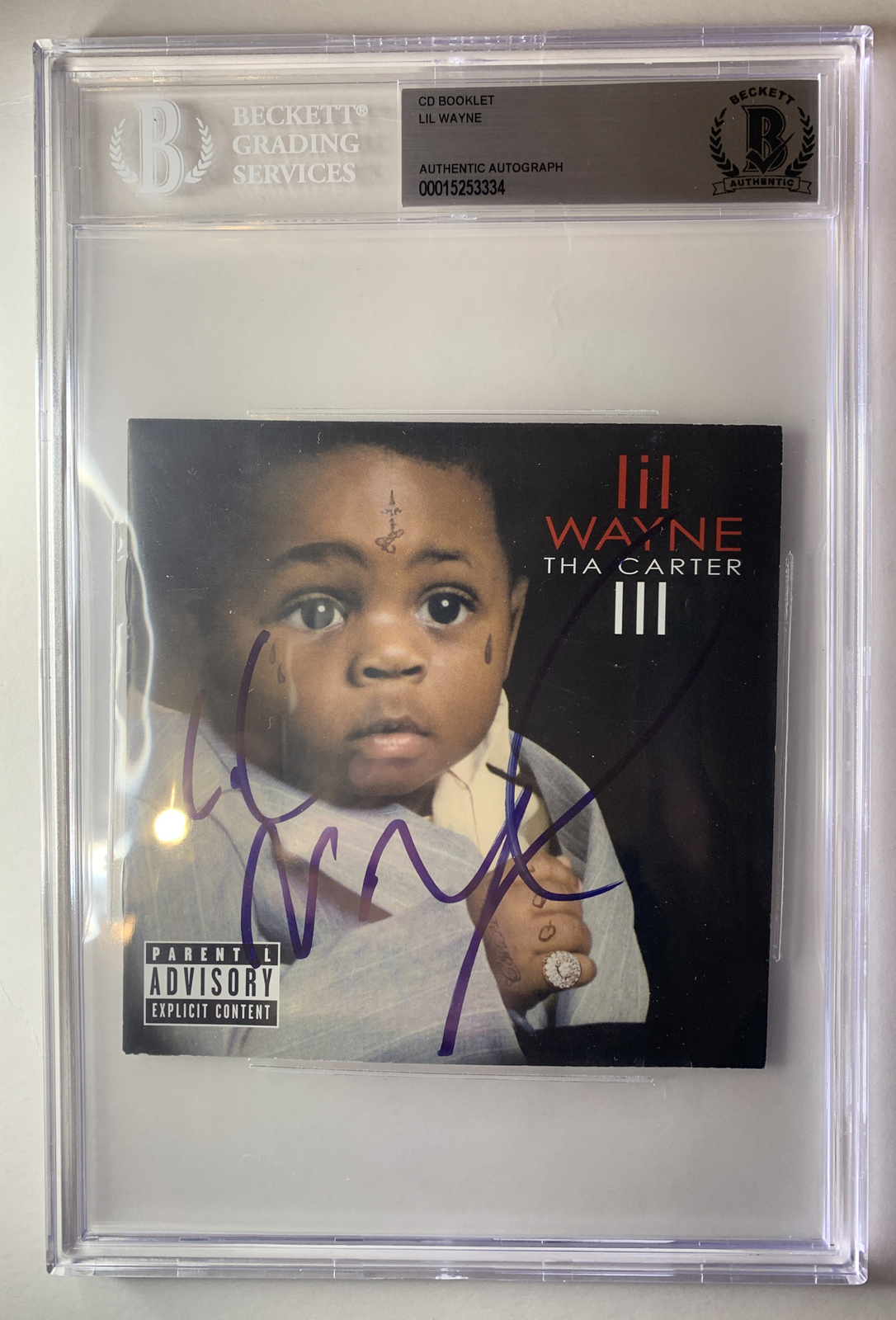 LIL WAYNE Signed Autographed THE THA CARTER 3 CD Booklet WEEZY Beckett ...