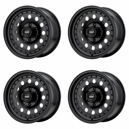 4x American Racing 15x7 AR62 Outlaw II Wheels Satin Black 5x4.75 5x120 ...