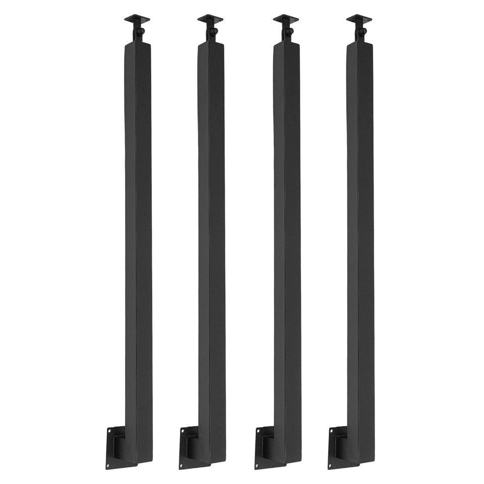 4Pcs Square Stair Baluster Posts Metal Stair Post Decorative Railing ...