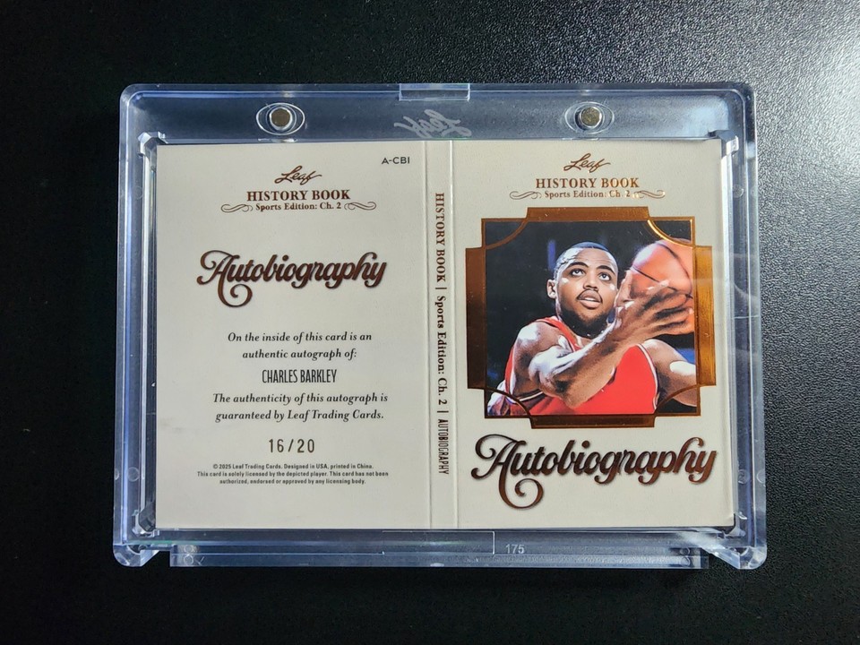 CHARLES BARKLEY 2025 Leaf History Book Sports Ed Ch 2 AUTO #16/20 | eBay