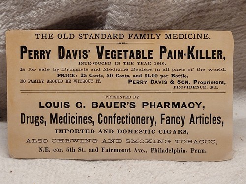 Joy to the World Perry Davis Pain Killer 1800's Louis C. Bauer's ...