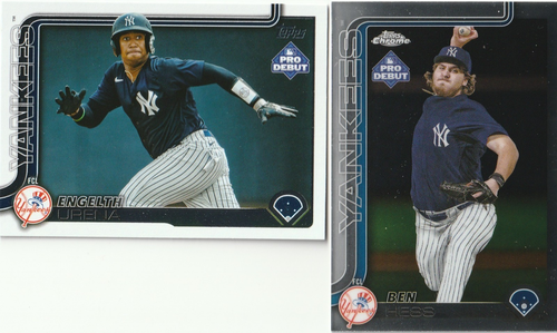 2025 Topps Pro Debut Ben Hess Chrome Engelth Urena New York Yankees | eBay