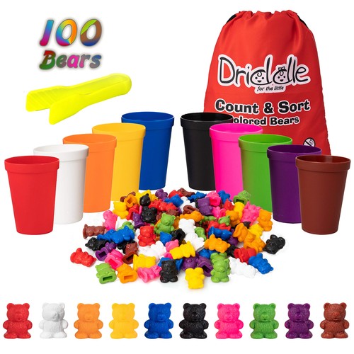 Colorful Counting Bears with Matching Cups - 100 Bears - Sort, Count ...