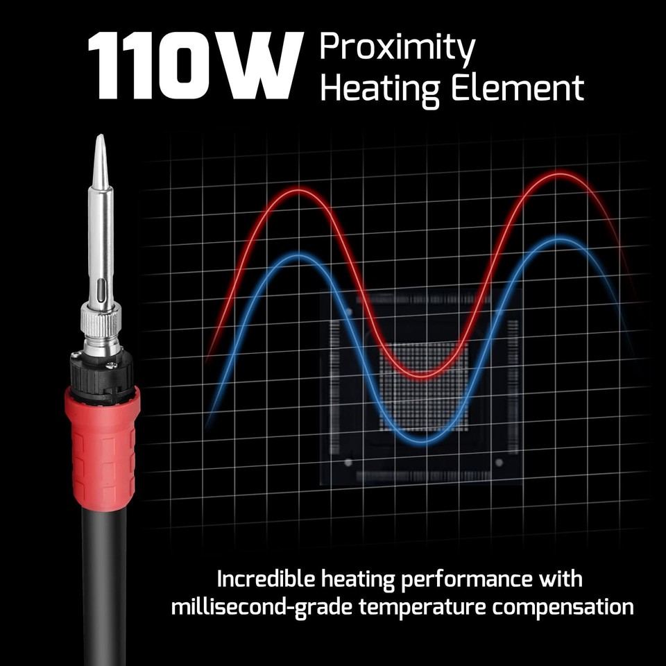 926LED V1 110W Soldering Iron Station Kit with Solder Wire, 5 Soldering ...