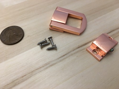 1 Piece - Rose gold pink clasp Mini latch lock small hook metal purse ...
