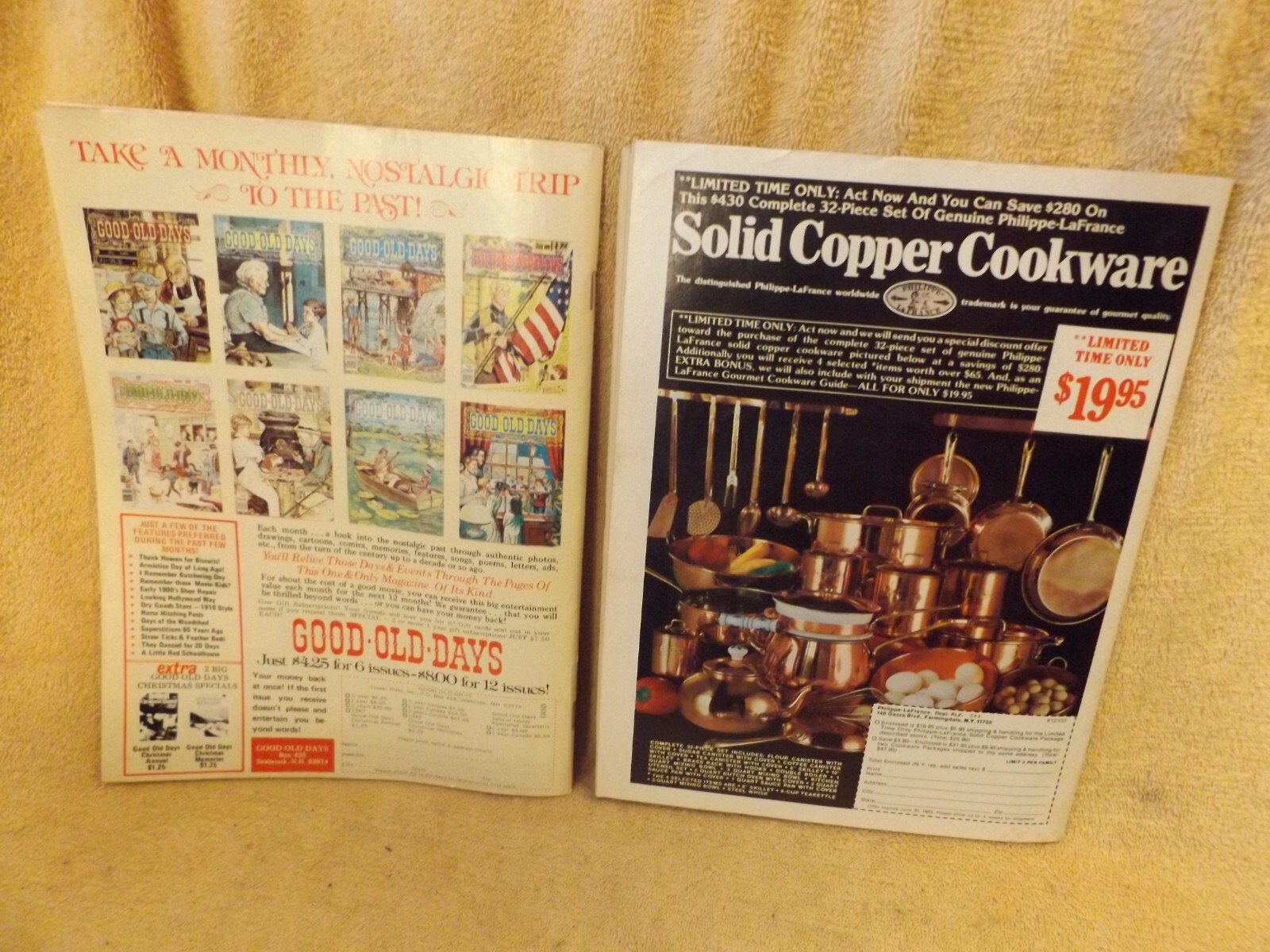 Lot of 2 GOOD OLD DAYS Magazines 1983 Stories-Photos-Memories of Days ...