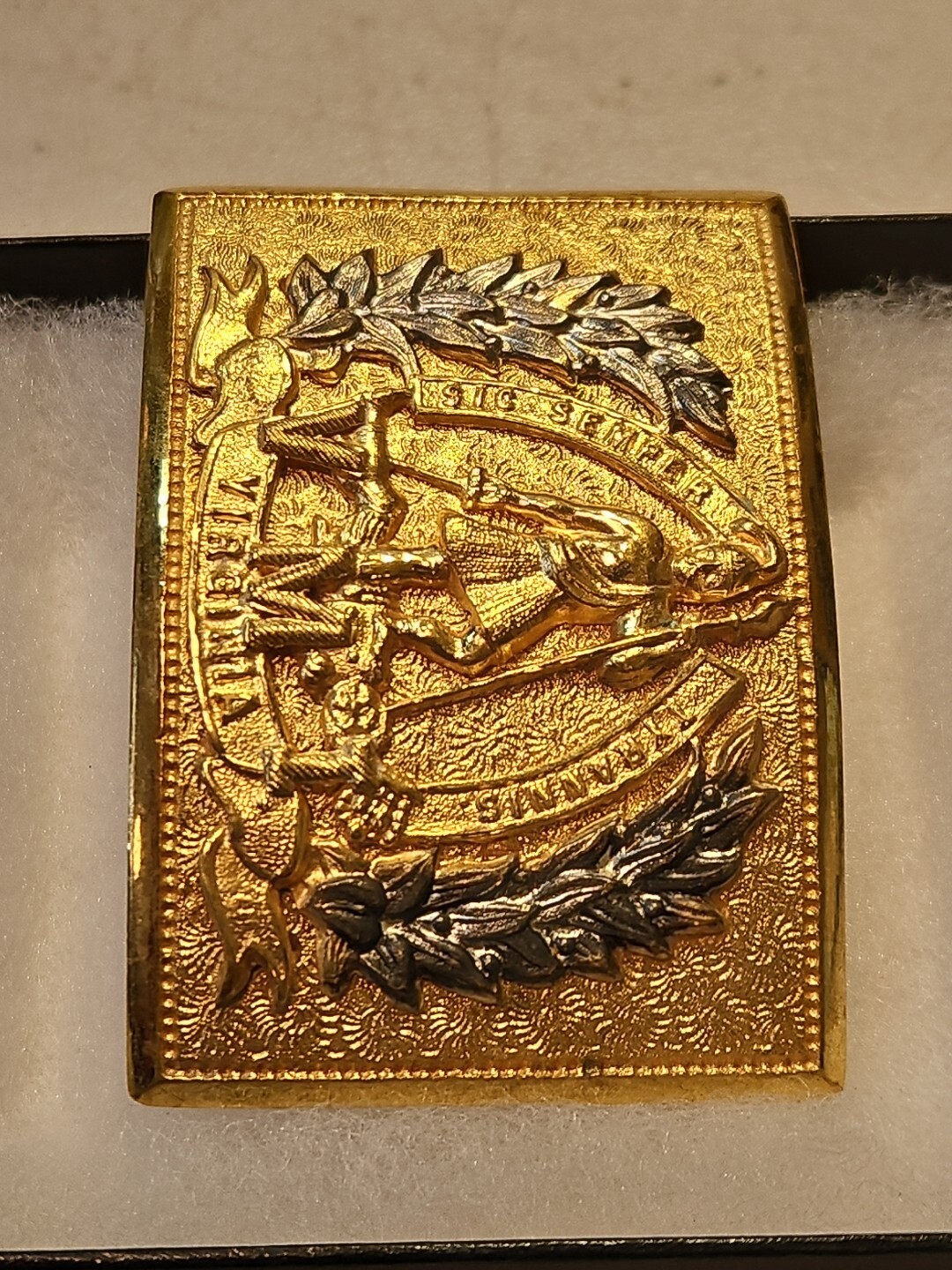 Very Rare VMI Civil War Sword Plate Belt Buckle Virginia Militia 14D87 ...