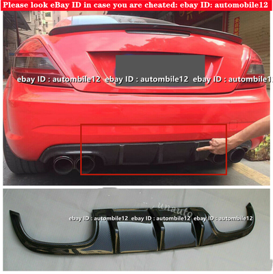 Fit Mercedes Benz R171 SLK AMG Bumper 05-08 Real Carbon Fiber Rear ...