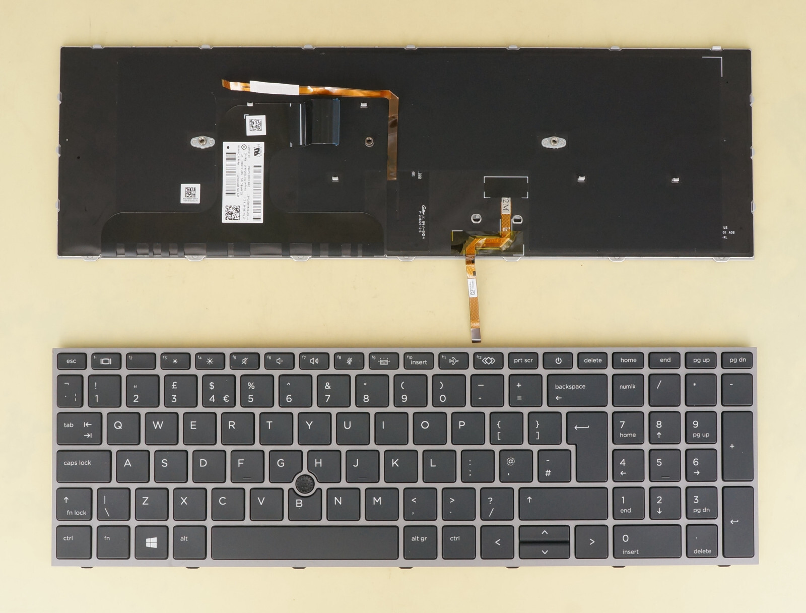 UK backlit Keyboard For HP ZBook Fury 17 G7 / 17 G8 17.3 pointer frame ...