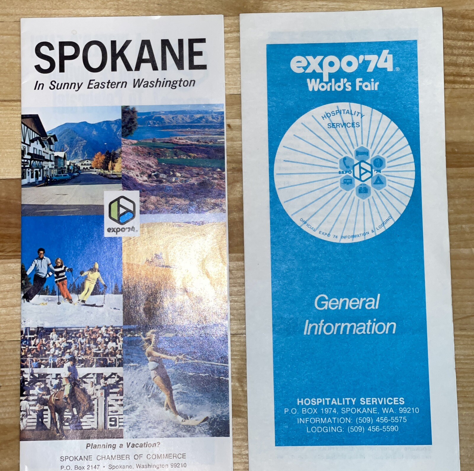 worlds fair Expo 74’ Spokane WA Pamphlets Hospitality Services Info | eBay