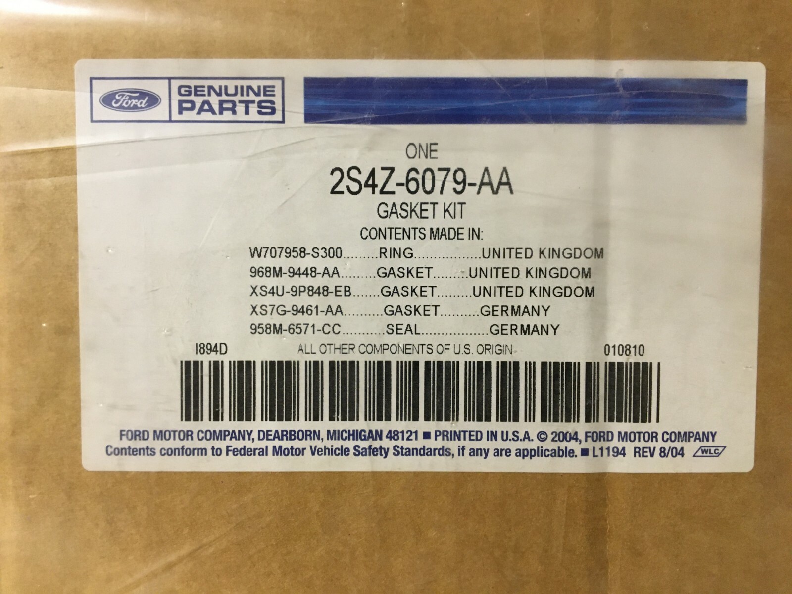 Genuine Ford Valve Grind Gasket Kit 2S4Z-6079-AA | eBay