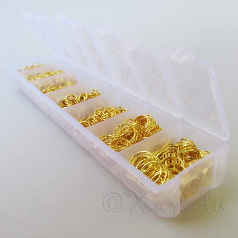 Jump Rings Silver Plated 1500PCs Mix - 7 Assorted Sizes In Plastic ...