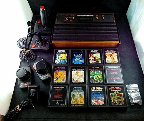 Atari 2600 Console/Game Lot Of 19 Joysticks Driving Controllers 12 Games EX COND | eBay