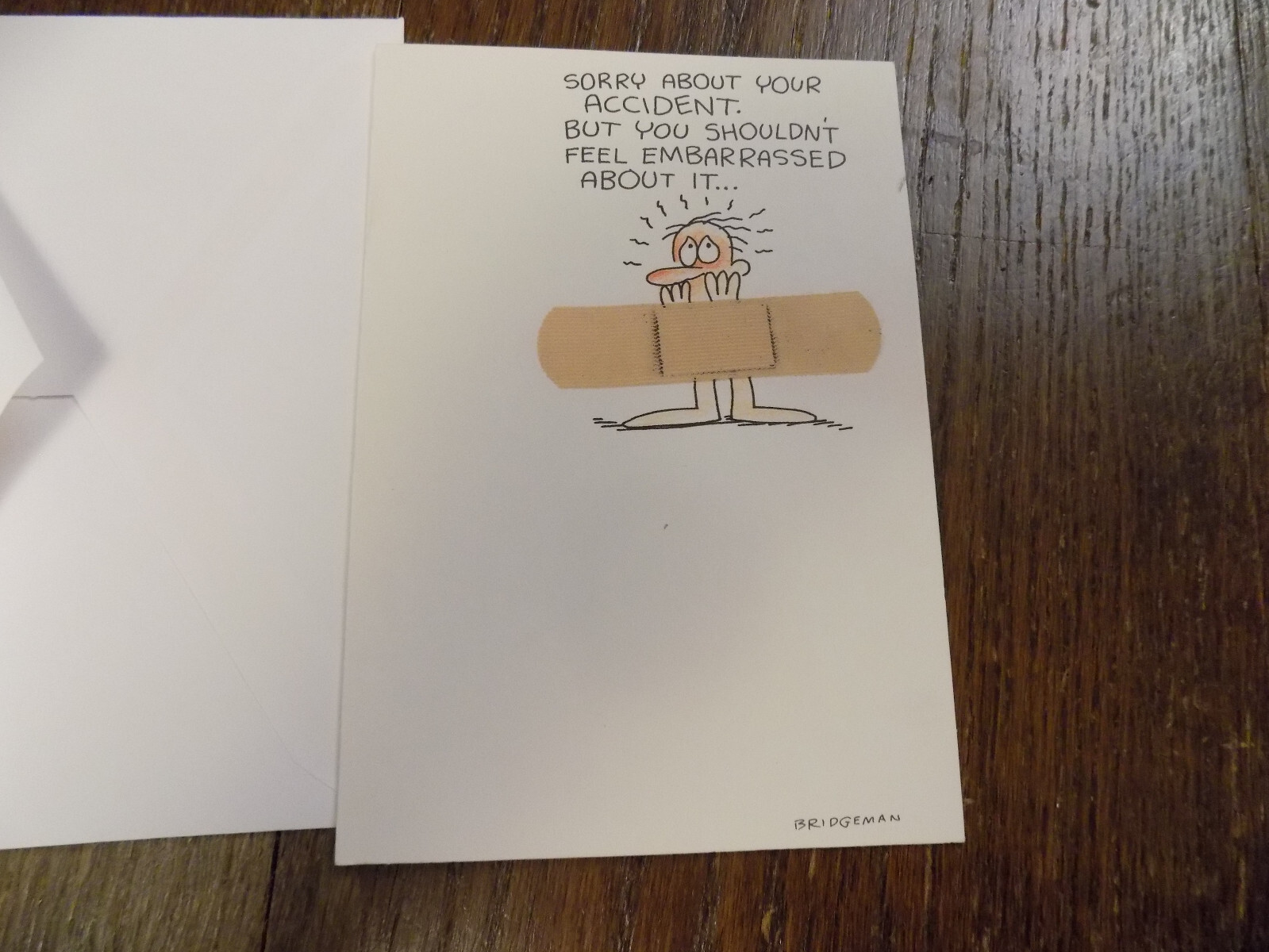 Vtg Greeting Card Get Well Hallmark Accident Funny Bandage slip ...