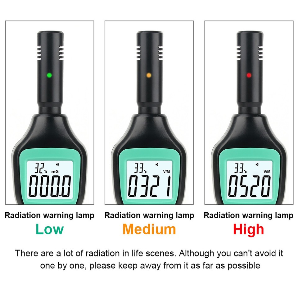 1 PC Radiation Dosimeter EMF Meter Electromagnetic Field Detector ...